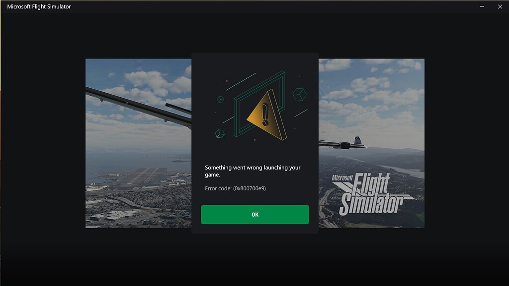 Error Code 0x800700e9 On Flgiht Simulator Startup Hardware