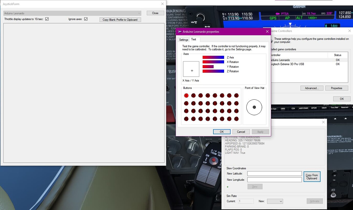 Joystick To SimConnect Mapping Utility Honeycomb Bravo Throttle