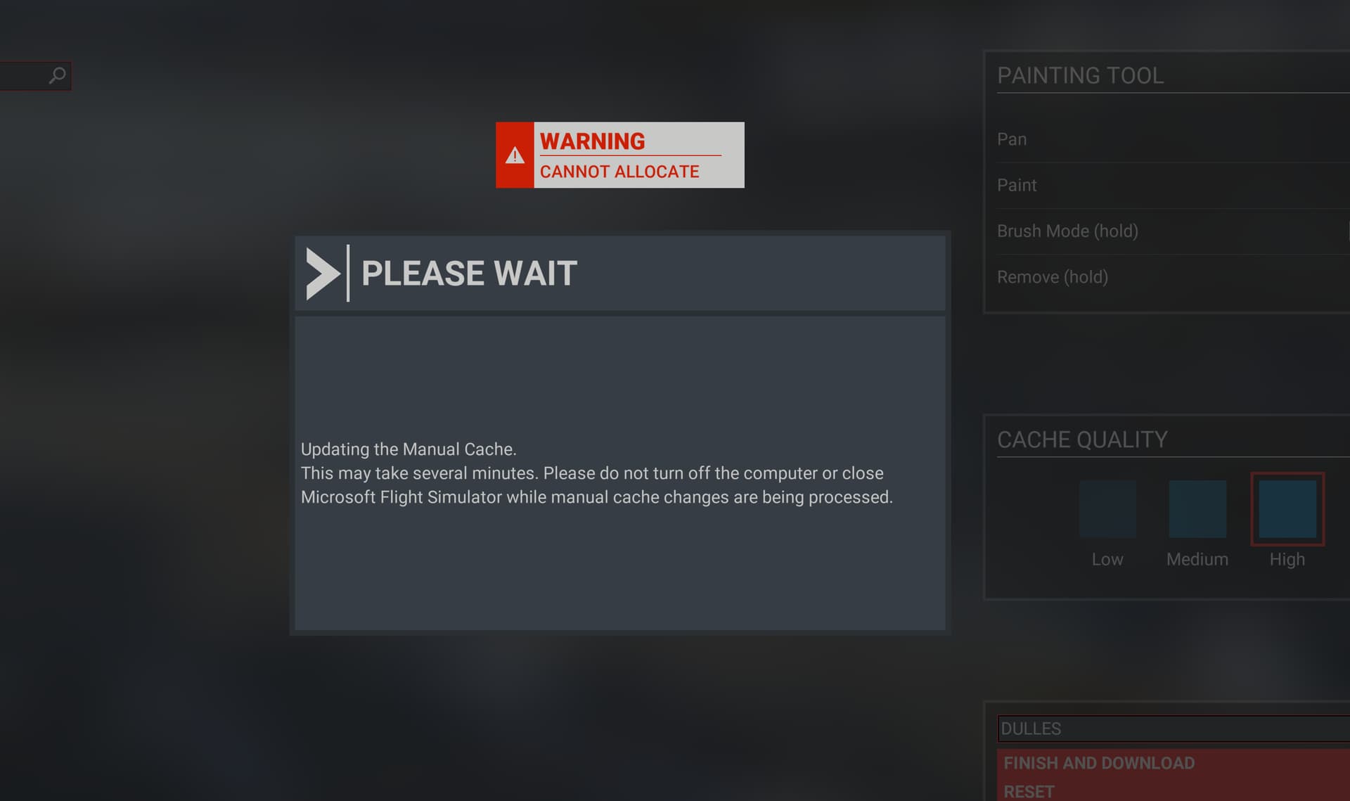 Manual Cache WARNING Cannot Allocate Adding More Than 1 Region