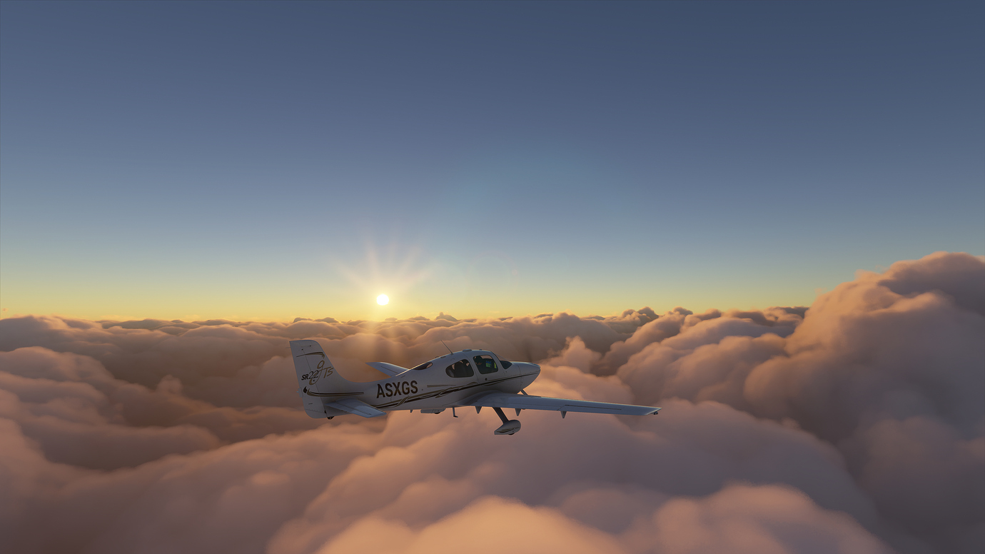 Flying the SR22 at sunset - Screenshots - Microsoft Flight Simulator Forums