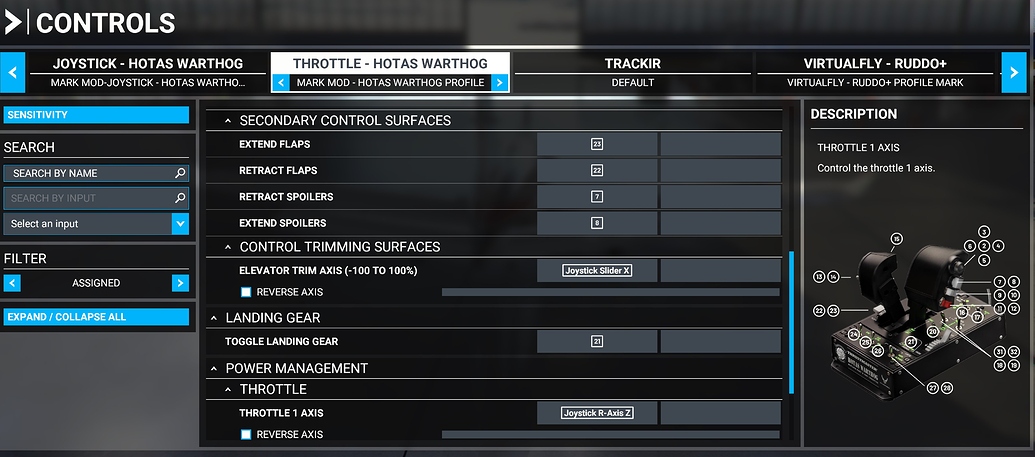 Has anyone gotten their Thrustmaster HOTAS WARTHOG buttons to work ...
