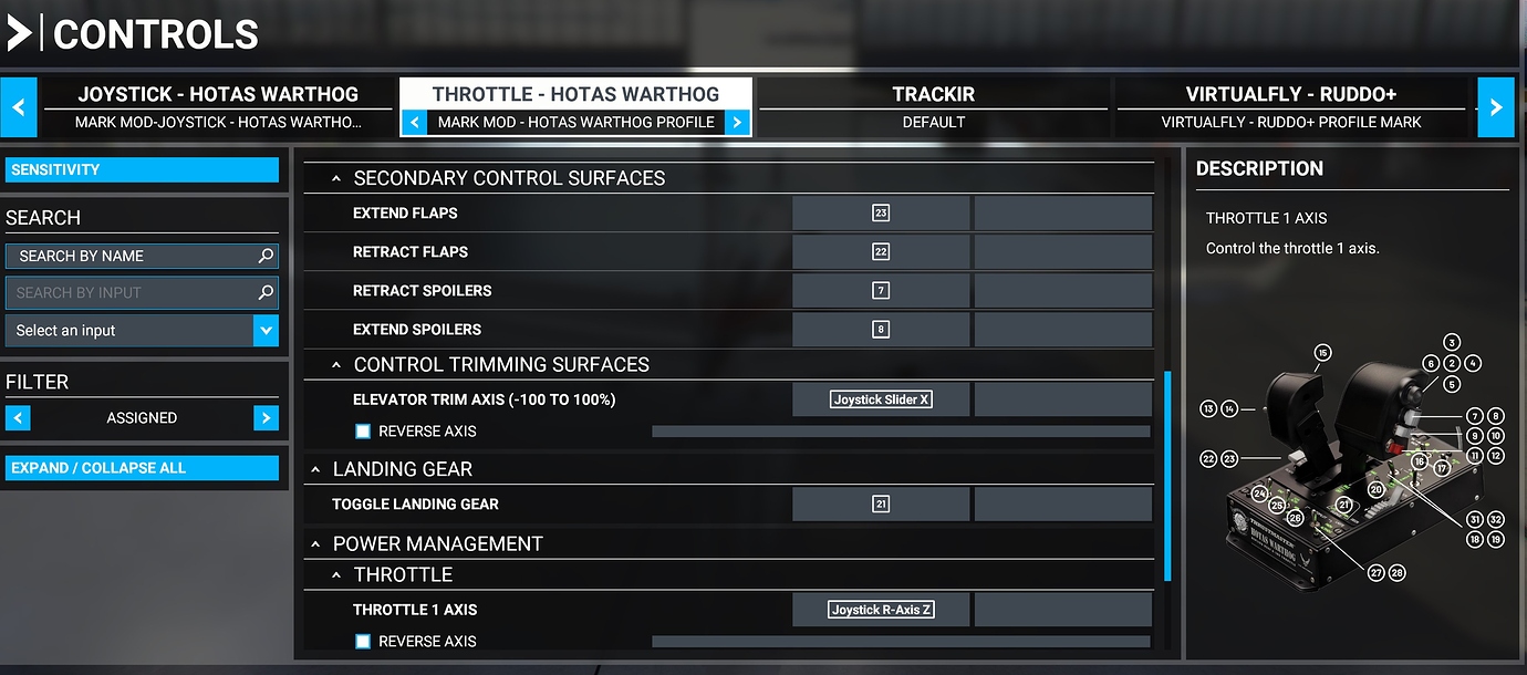 Has anyone gotten their Thrustmaster HOTAS WARTHOG buttons to work ...