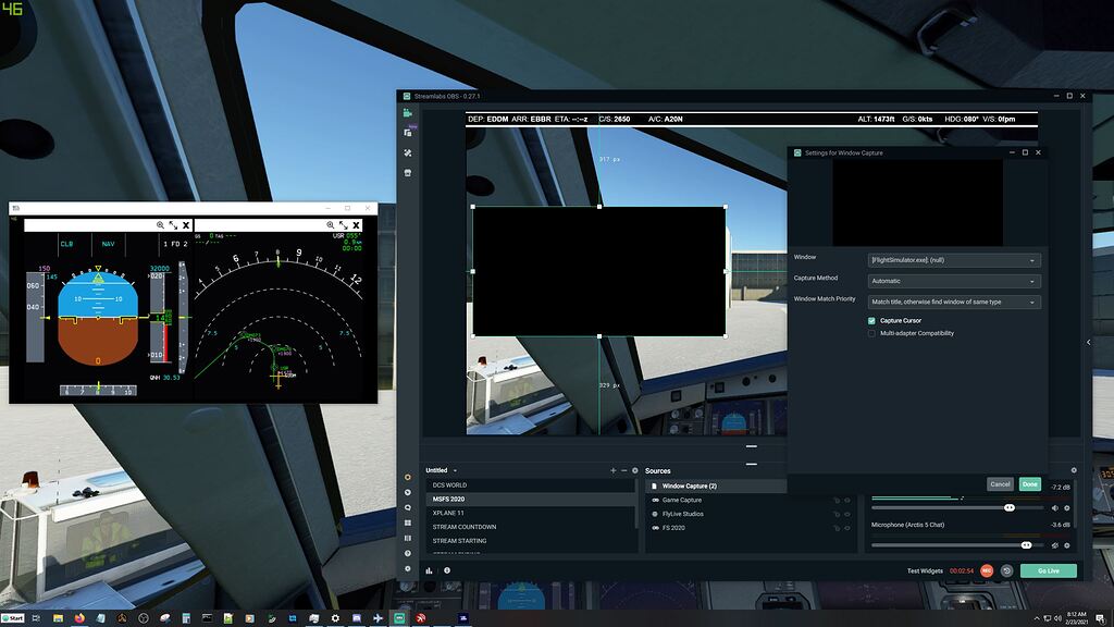 Popped out displays showing as blackscreen in OBS since last update ...