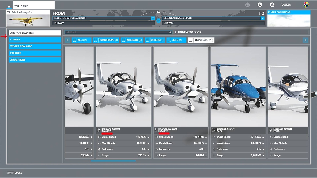 New menu for aircraft submodels/variants - Resolved - Microsoft Flight ...