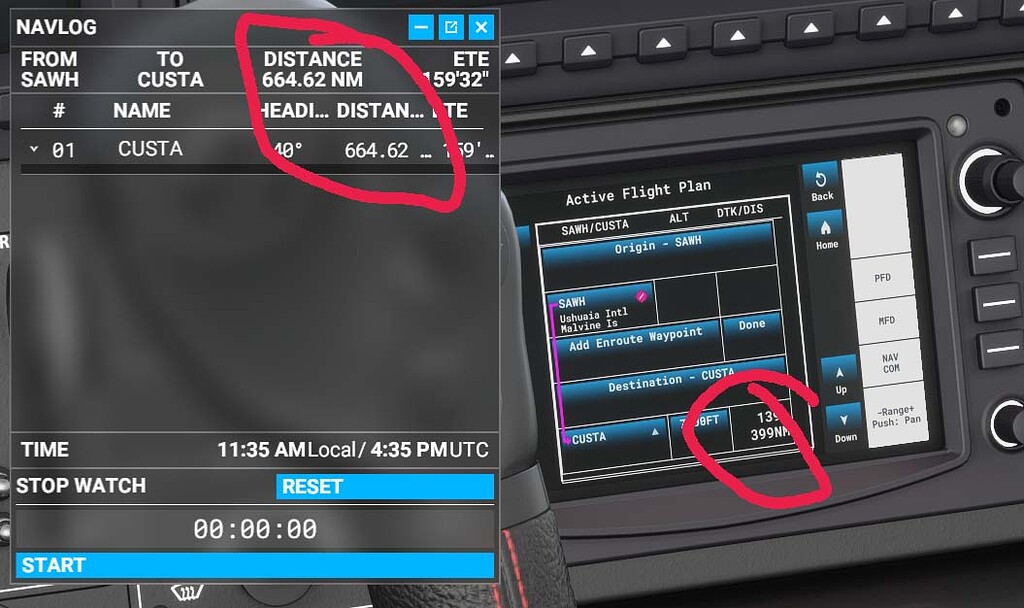 Mileage Discrepency - ATC, Traffic & NAVAIDs - Microsoft Flight ...