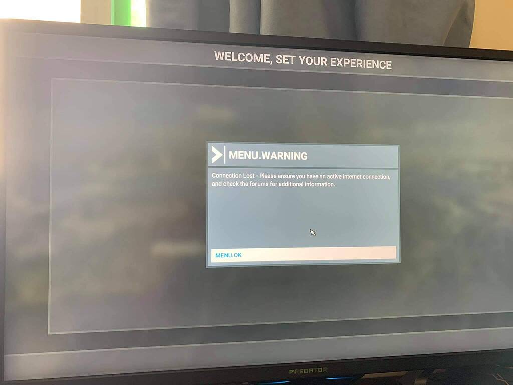 Connection error/Menu warning - User Interface & Activities - Microsoft ...