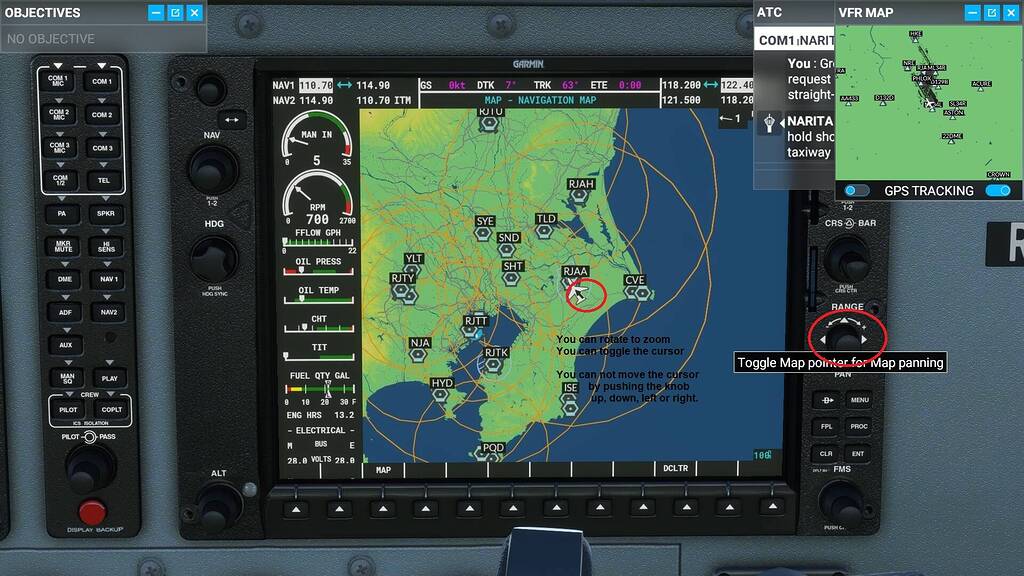 Carenado Cessna 182T map cursor does not move to pan map - Aircraft ...