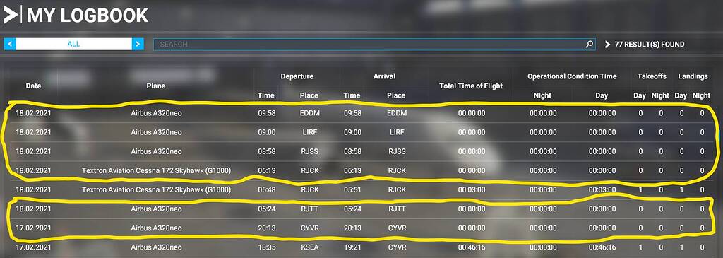 Logbook like in real life - Edit logbook - Wishlist - Microsoft Flight ...