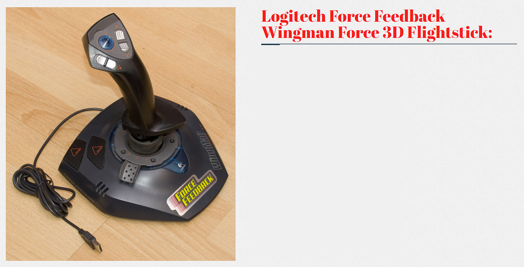 Support for "Logitech Force Feedback Wingman Force 3D Flightstick ...
