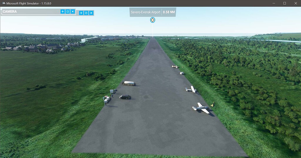 Severo-Evensk Airport UHMW - Parking and Services on Runway - Scenery ...