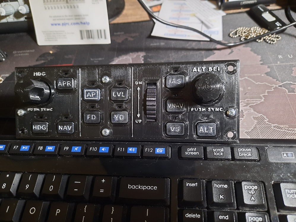 3D Printed Flight Simulator Panel V2 - Home Cockpit Builders ...