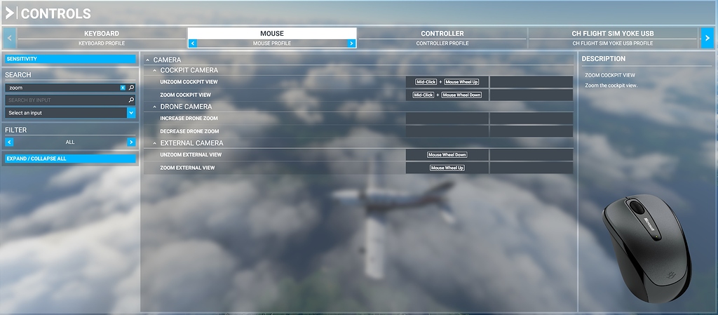 Tip to prevent unintended cockpit zoom while turning instrument knobs ...