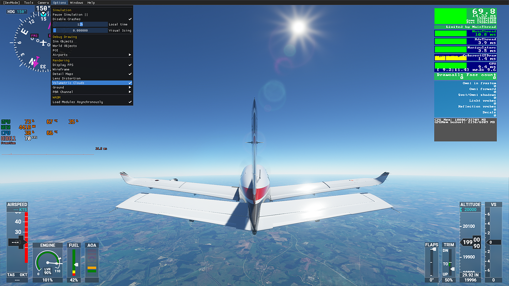 Volumetric clouds GPU load (FPS boost) - Install, Performance & Graphics - Microsoft Flight ...