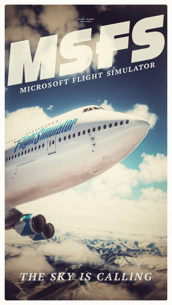 Flight simulator Retro Poster - World Photographer & Screenshots ...