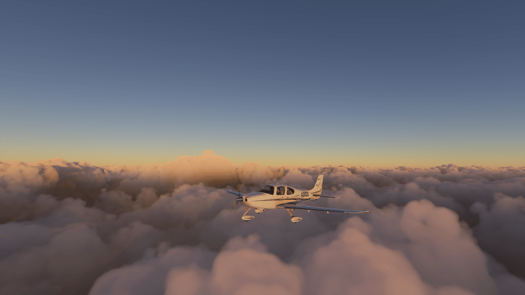 Flying the SR22 at sunset - Screenshots - Microsoft Flight Simulator Forums
