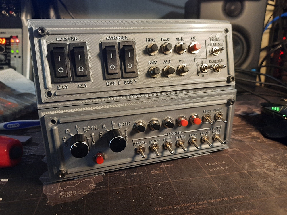 3D Printed Flight Simulator Panel V2 - Home Cockpit Builders ...