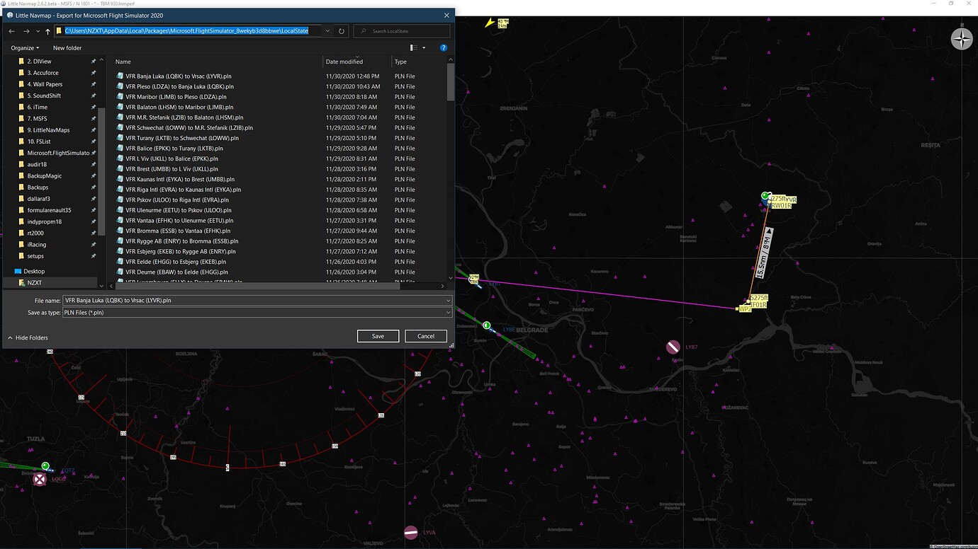 Storing Little Nav Map Flight Plans MS 2020 - General Discussion ...