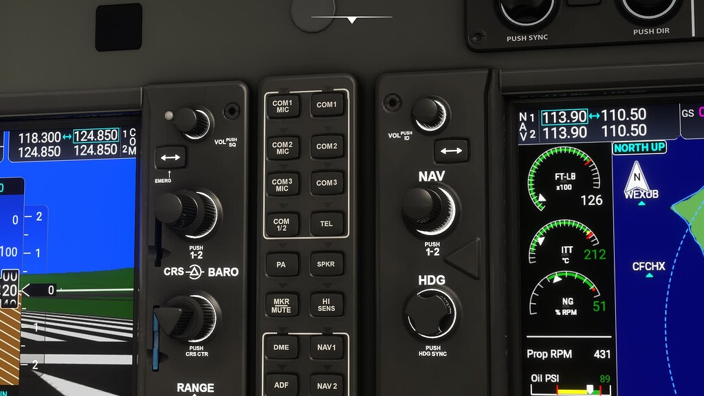 SU12 Cessna Caravan ~ Can't press radio panel or ADF radio buttons ...