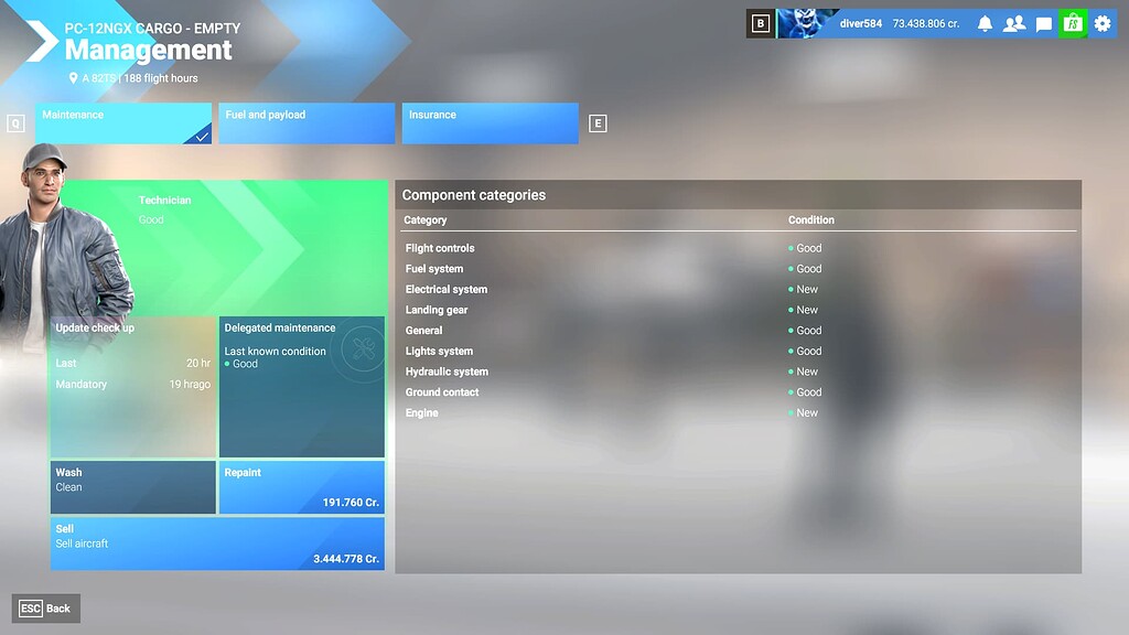 Career Mode and maintenance status - User Interface & Activities ...