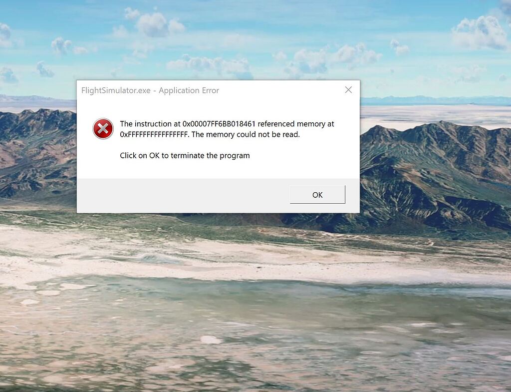 Flightsimulator.exe - Application Error - Crashes (CTDs) - Microsoft Flight Simulator Forums