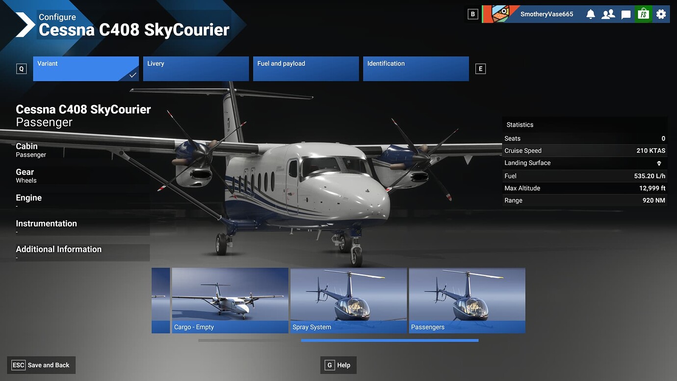 [Multiple Planes] Dubious Aircraft Performance in plane selection UI ...