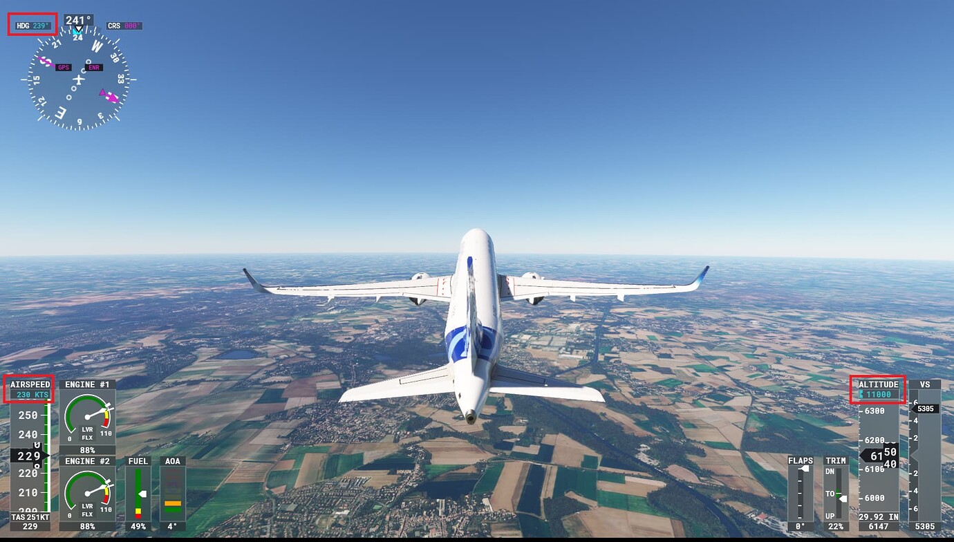 Speed & Altitude AP settings no longer displaying in external HUD after ...