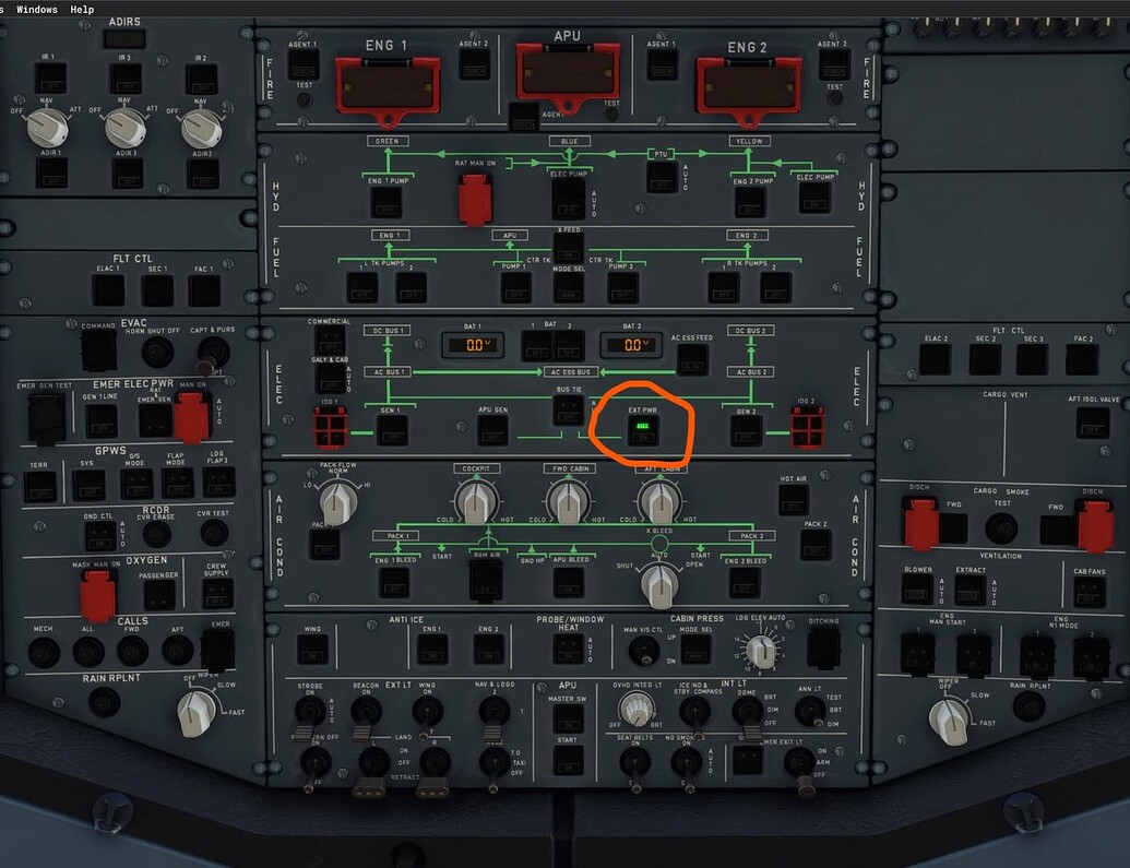 FBW A320 EXT POWER Always "AVAIL"? - Aircraft - Microsoft Flight ...