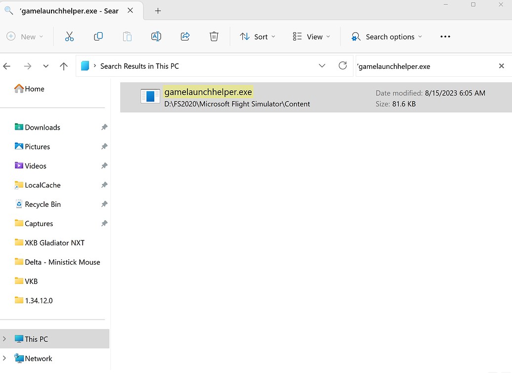 Why can't Windows File Explorer find gamelaunchhelper.exe? I need it ...