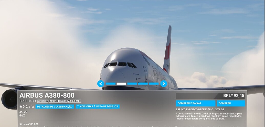 Bredok3D Airbus A380 released - Aircraft - Microsoft Flight Simulator Forums