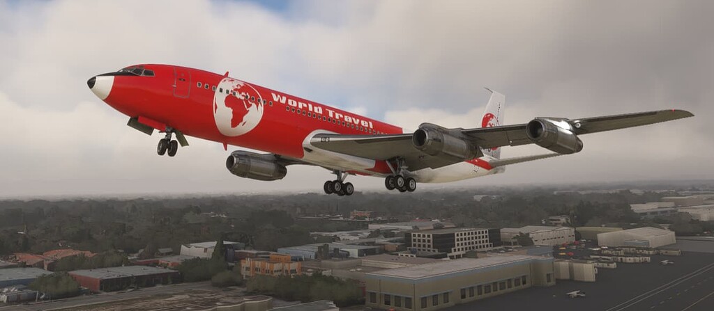 Boeing 707 (Cargo Liveries) nose wheel is completely sideways after ...