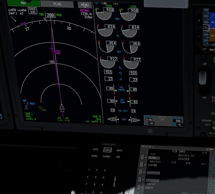 787 FMC FIX INFO page does not add fix ETA or range rings on ND ...