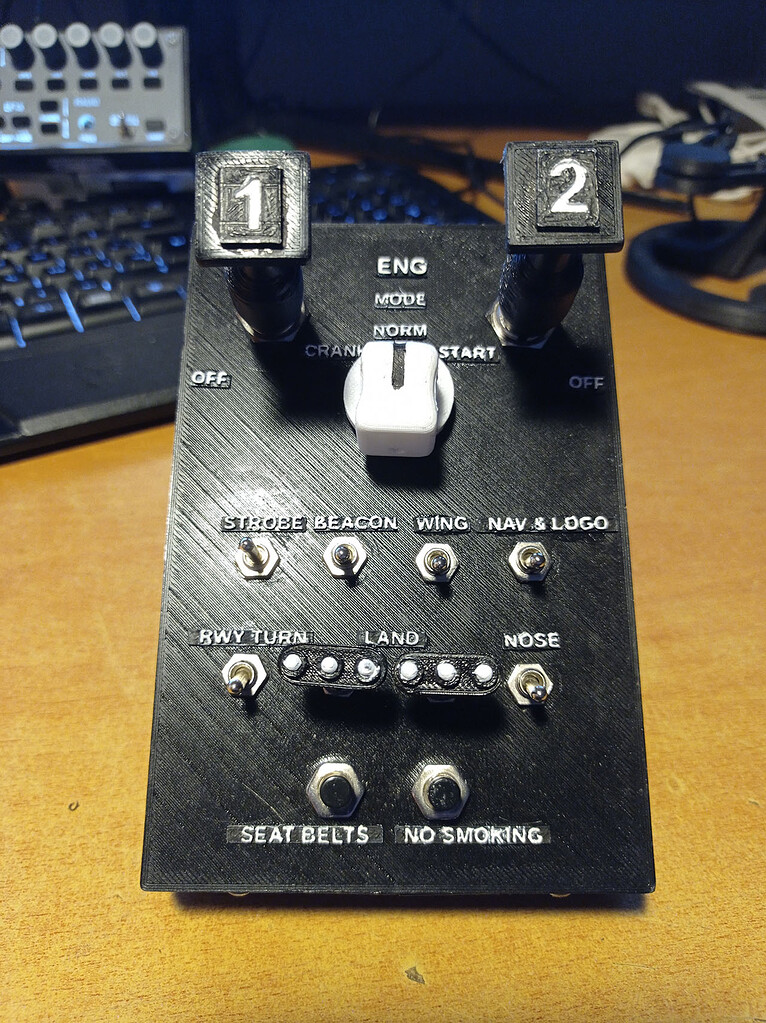 DIY Print 3D A320 Switch Box for Engines And Lights Panel - Home ...