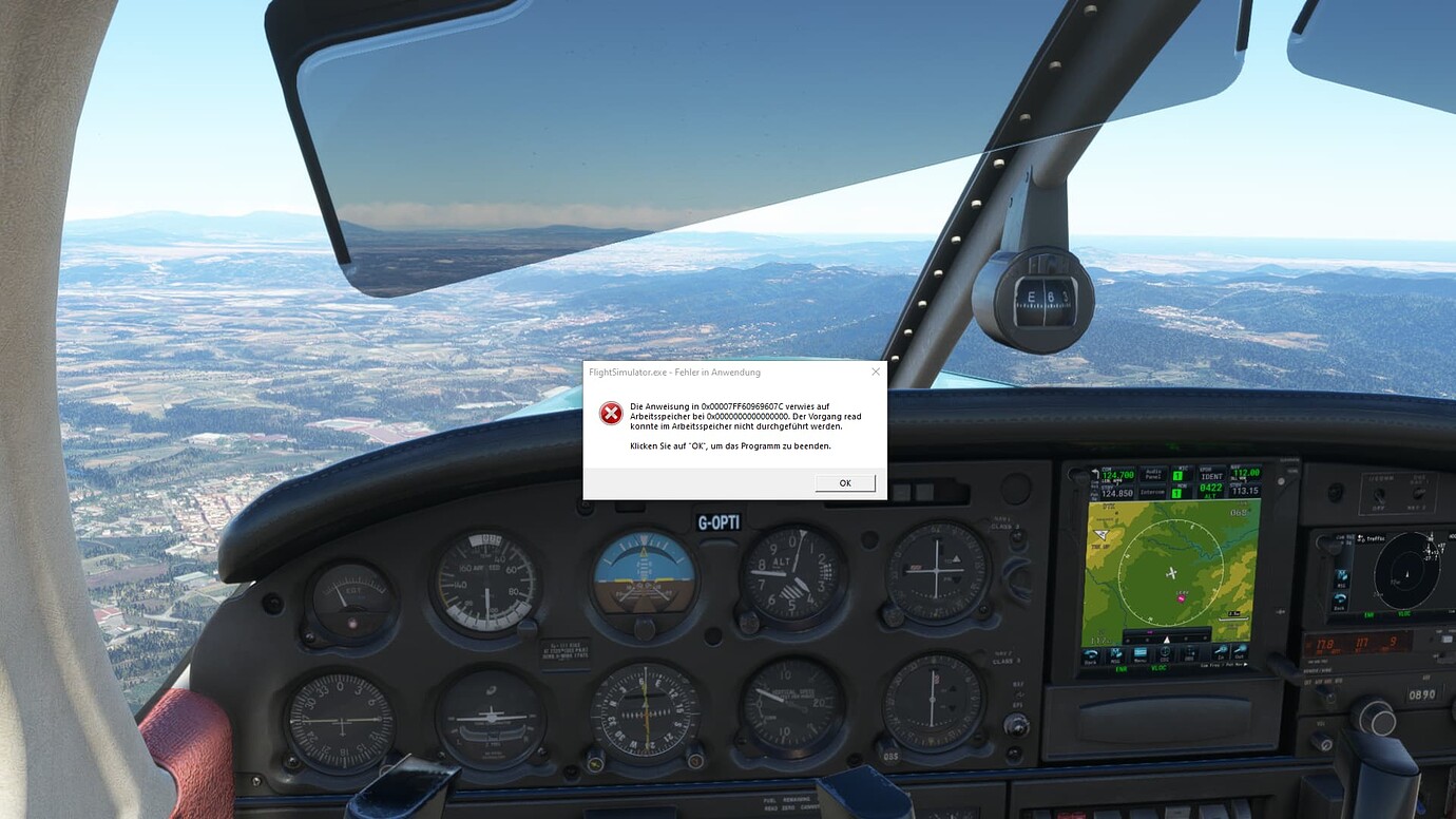 MSFS Application Error - memory could not be read - Resolved - Microsoft Flight Simulator Forums