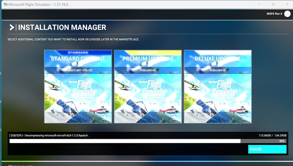FS2020 install - Download stuck on Decompressing at 100% : Solved - Install, Performance ...