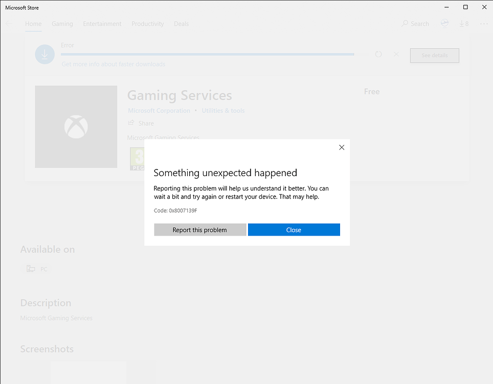 When Trying To Open Msfs It Opens Gaming Services But I Cant Download Gaming Services Install 