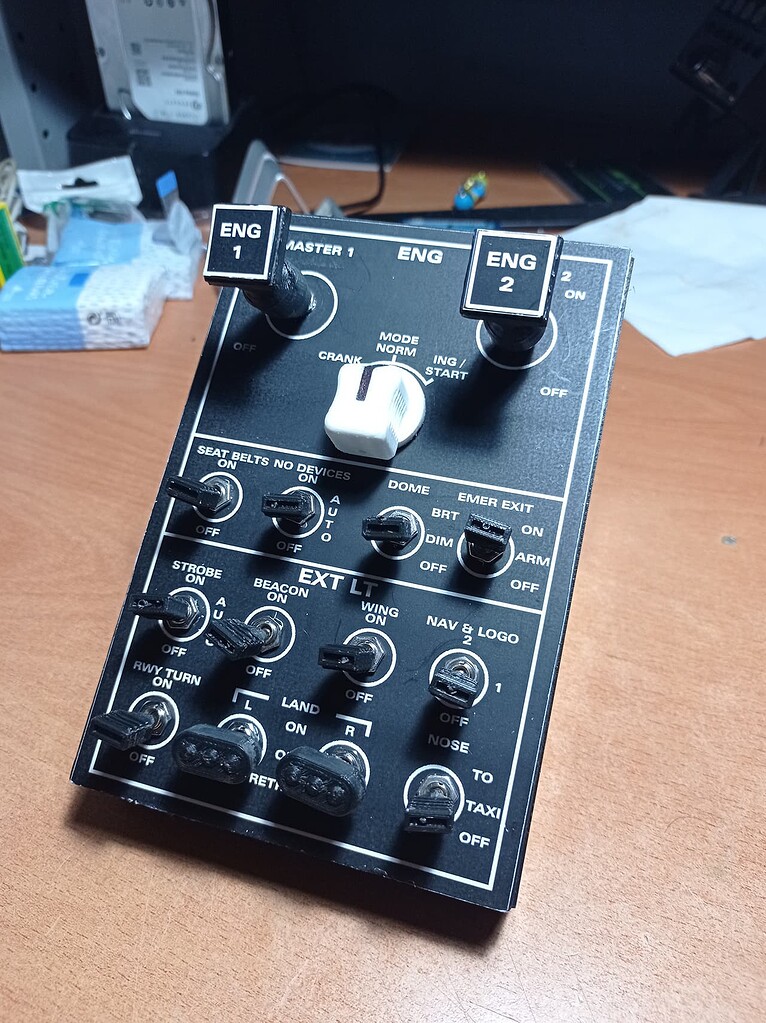 DIY Print 3D A320 Switch Box for Engines And Lights Panel v2 - Home ...