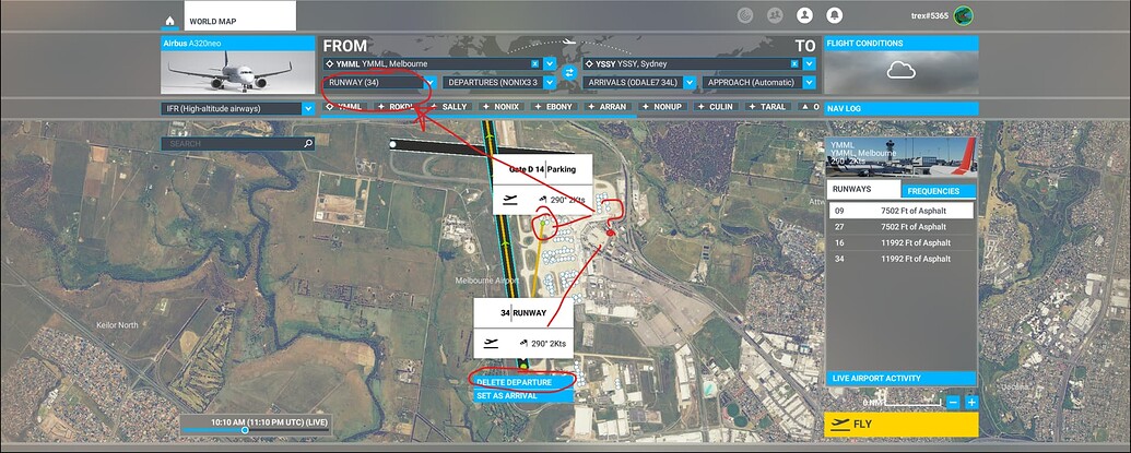 World map Issue. Impossible to choose a gate when SID is selected ...