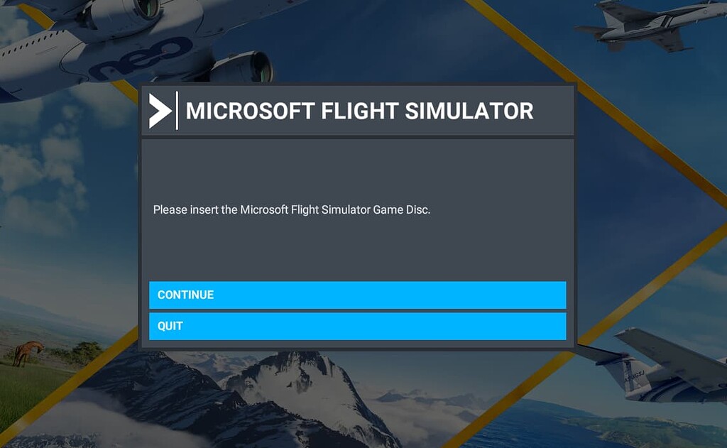 Insert disc again? - Hardware & Peripherals - Microsoft Flight Simulator Forums