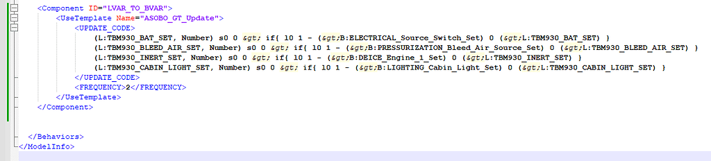 Some LVars for the TBM930: Inert Sep, Bleed Air and Cabin Lights - Page 2 - SDK - Microsoft ...