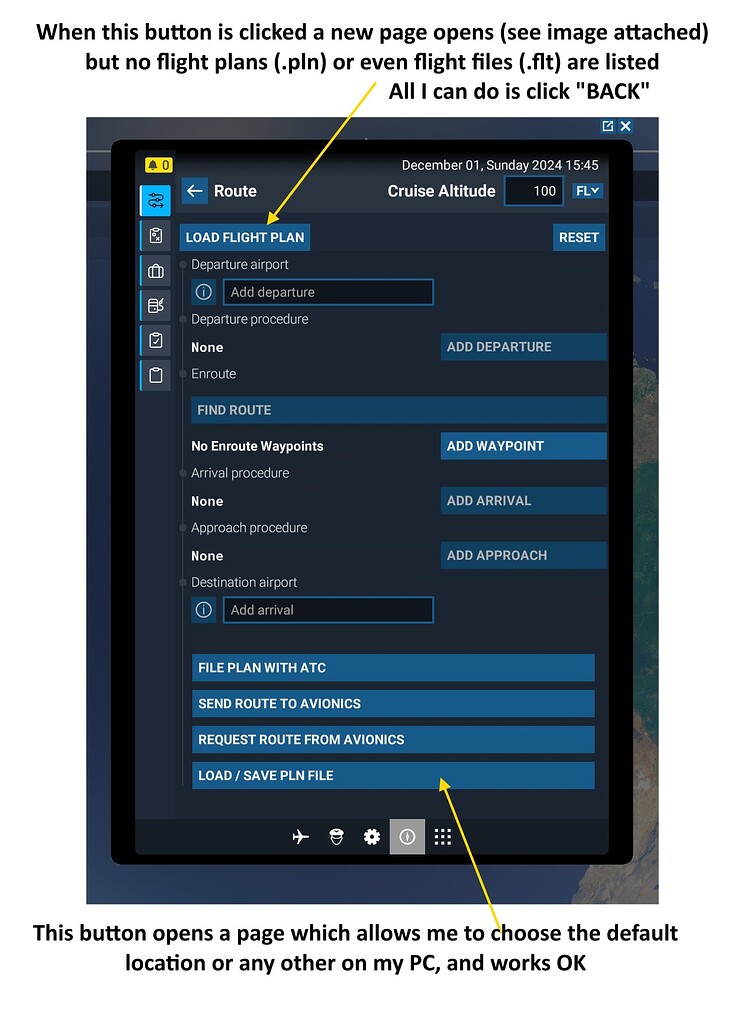 "Load Flightplan" button in EFB not working? - ATC, Traffic & NAVAIDs ...