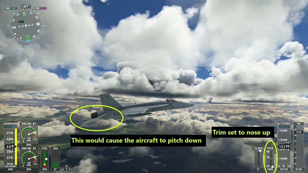 F18 - Trim is visually inverted - Aircraft & Systems - Microsoft Flight ...