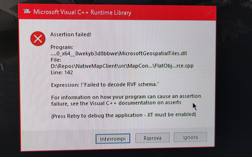 C Assertion Error Hardware And Peripherals Microsoft Flight