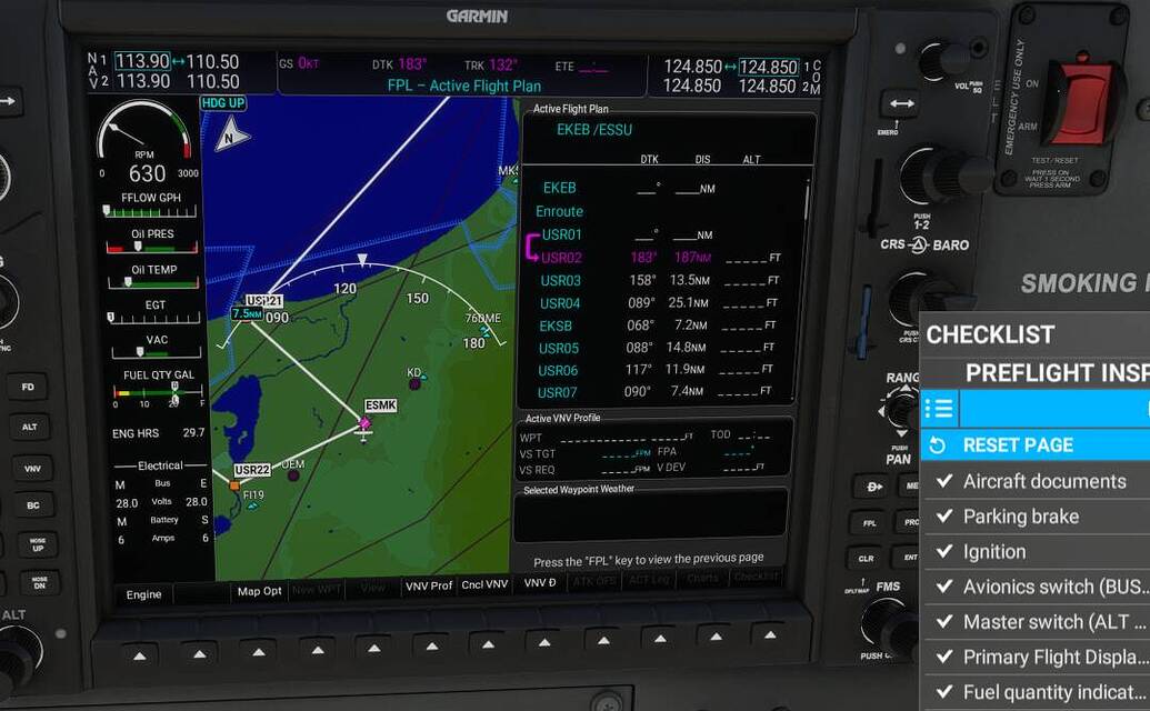 Is it possible to change the "active leg" in G1000 - ATC, Traffic ...