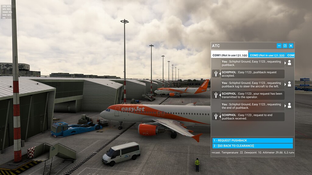 Auto pushback and radio switching - ATC, Traffic & NAVAIDs - Microsoft Flight Simulator Forums