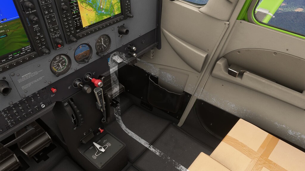Cessna 172 Skyhawk (G1000): strange geometry in cockpit - could be ...