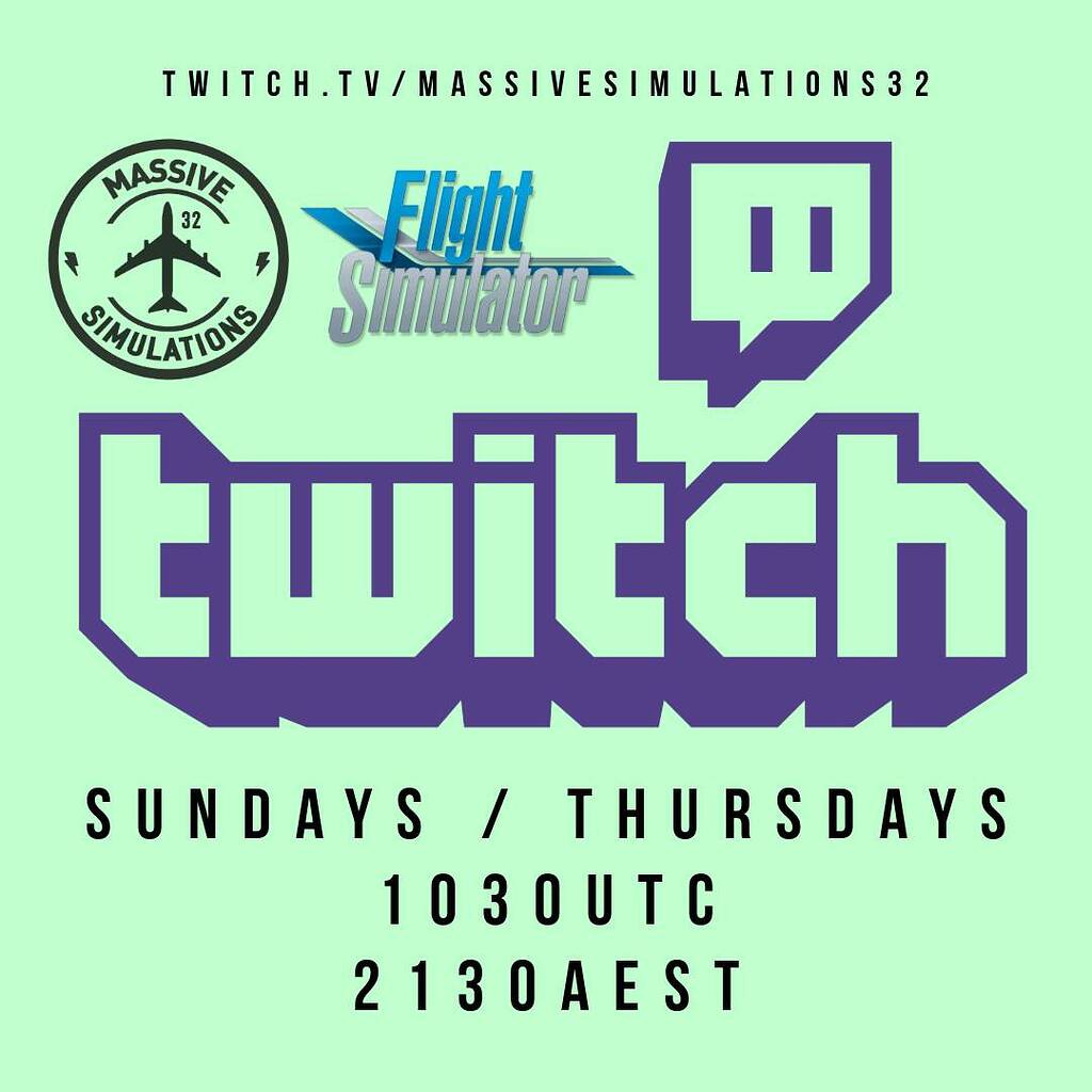 [Massive Sim 32] Sunday Streaming on Twitch - Community Events - Microsoft Flight Simulator Forums
