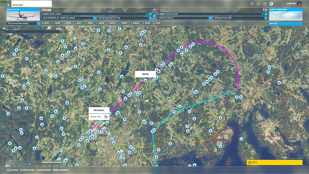 Enormous arc towards the Intermediate Fix (IF) - ATC, Traffic & NAVAIDs ...