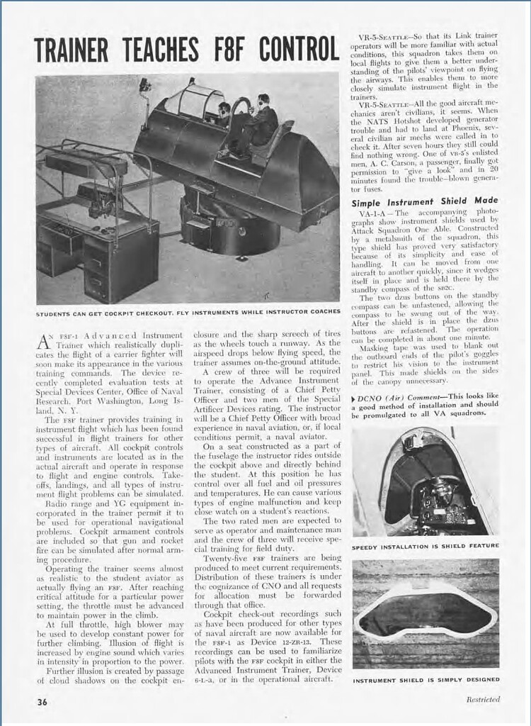 Flight Simulation - 1947 - F8F Bearcat "Home" cockpit - Home Cockpit ...