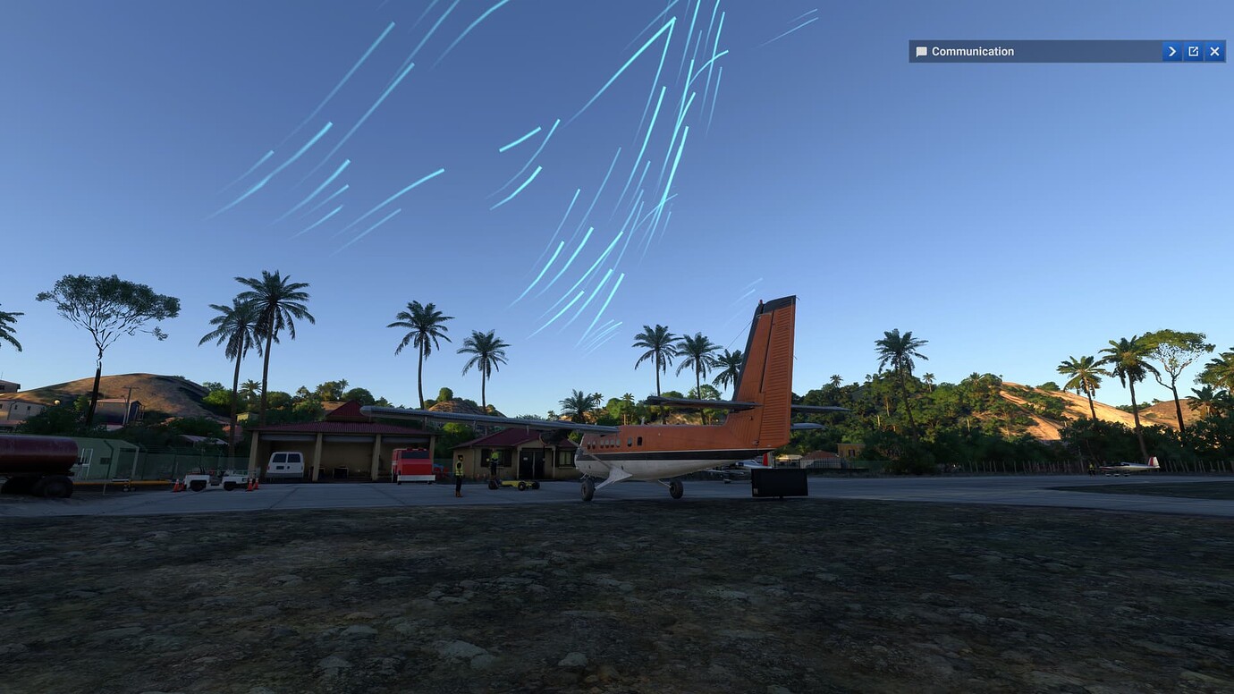 Blue lines in the sky - Miscellaneous - Microsoft Flight Simulator Forums