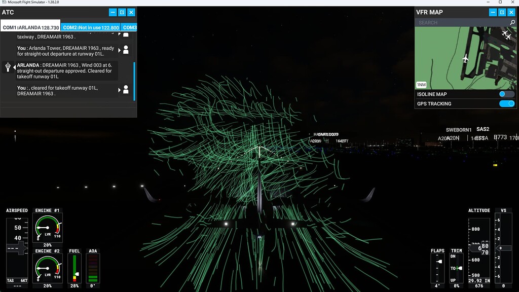 Green Stripes around the aircraft A320 Neo V2 - Aircraft & Systems ...